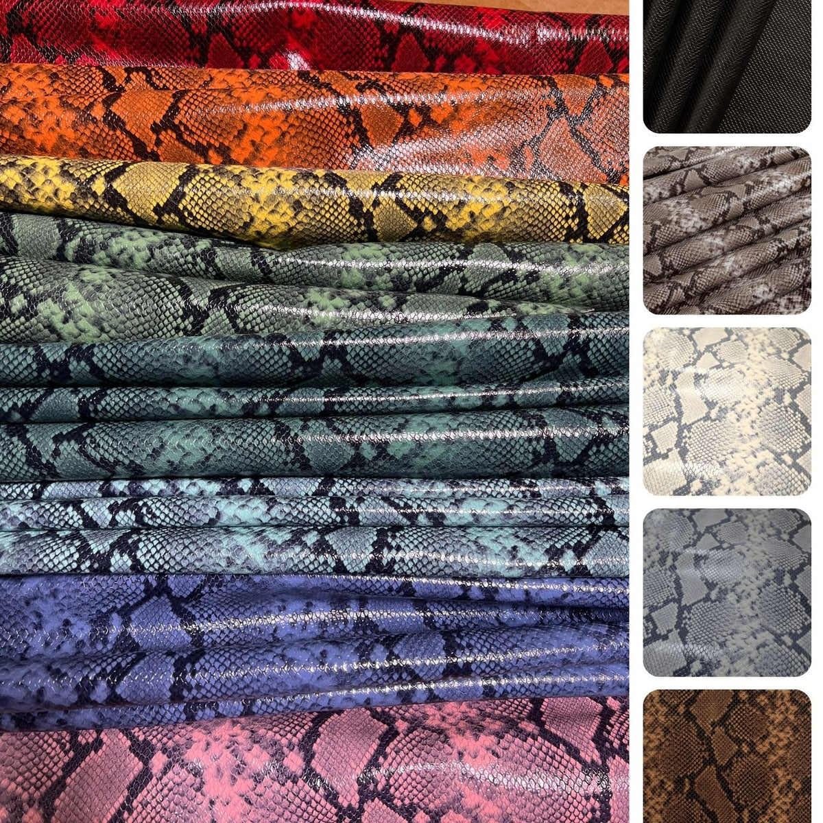 Deluxe 3 oz Copperhead Snake Leather 20-24 sq. ft. — Leather Unlimited