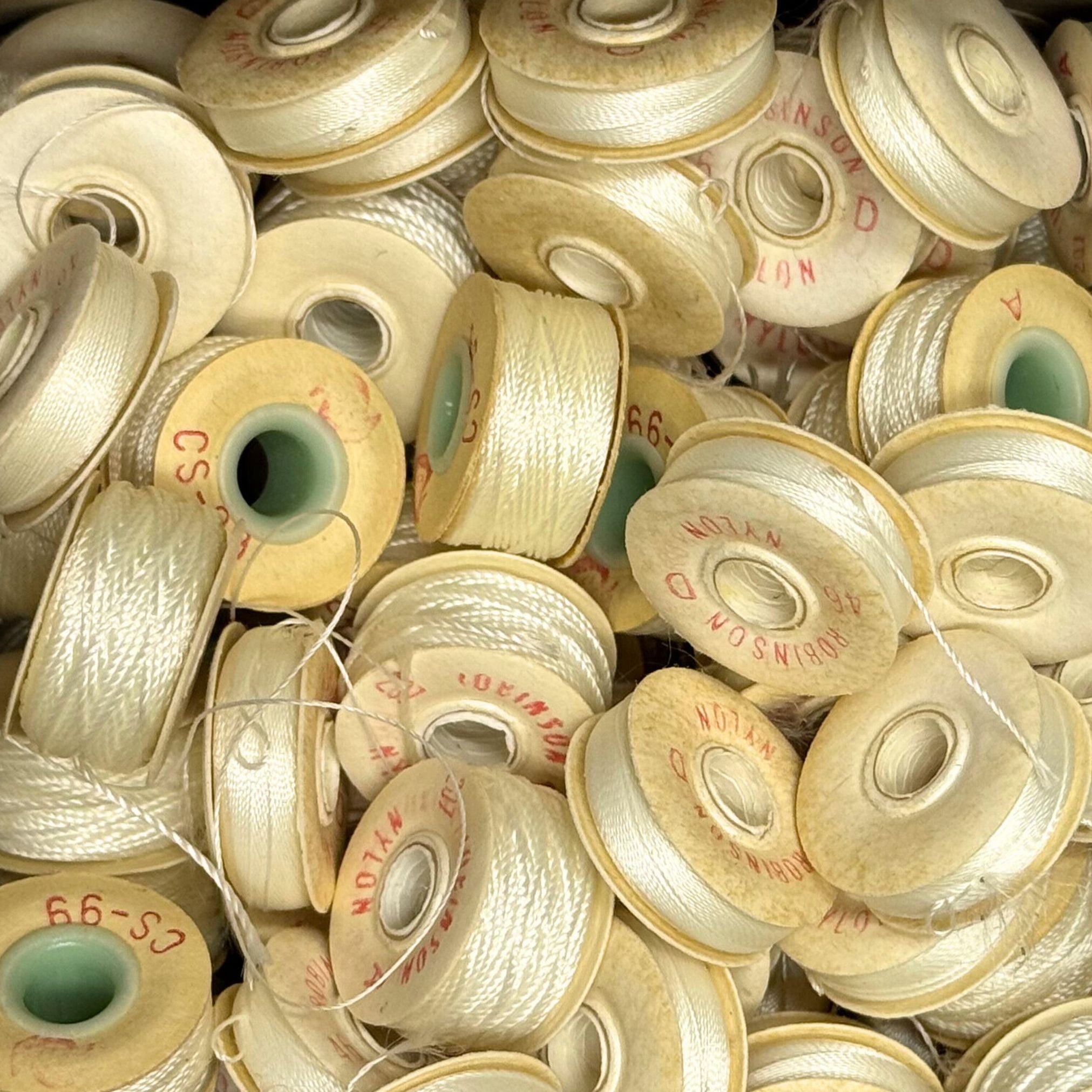 Prewound Sewing Bobbins - White - Brown - Black - Tan - Platinum ...
