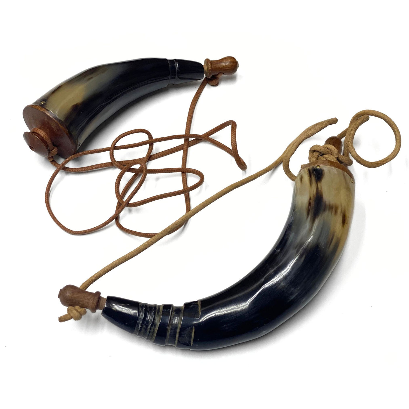 Genuine Water Buffalo Powder Horn — Leather Unlimited
