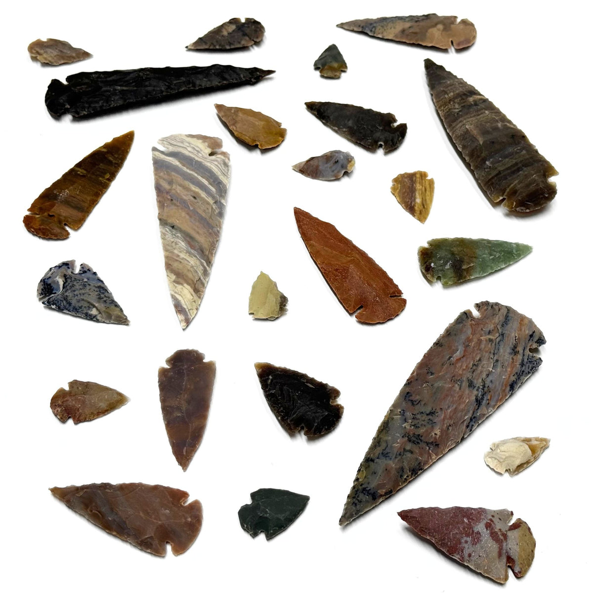 Hand Crafted Agate Arrowheads - Traditional Bow Making Arrowheads ...