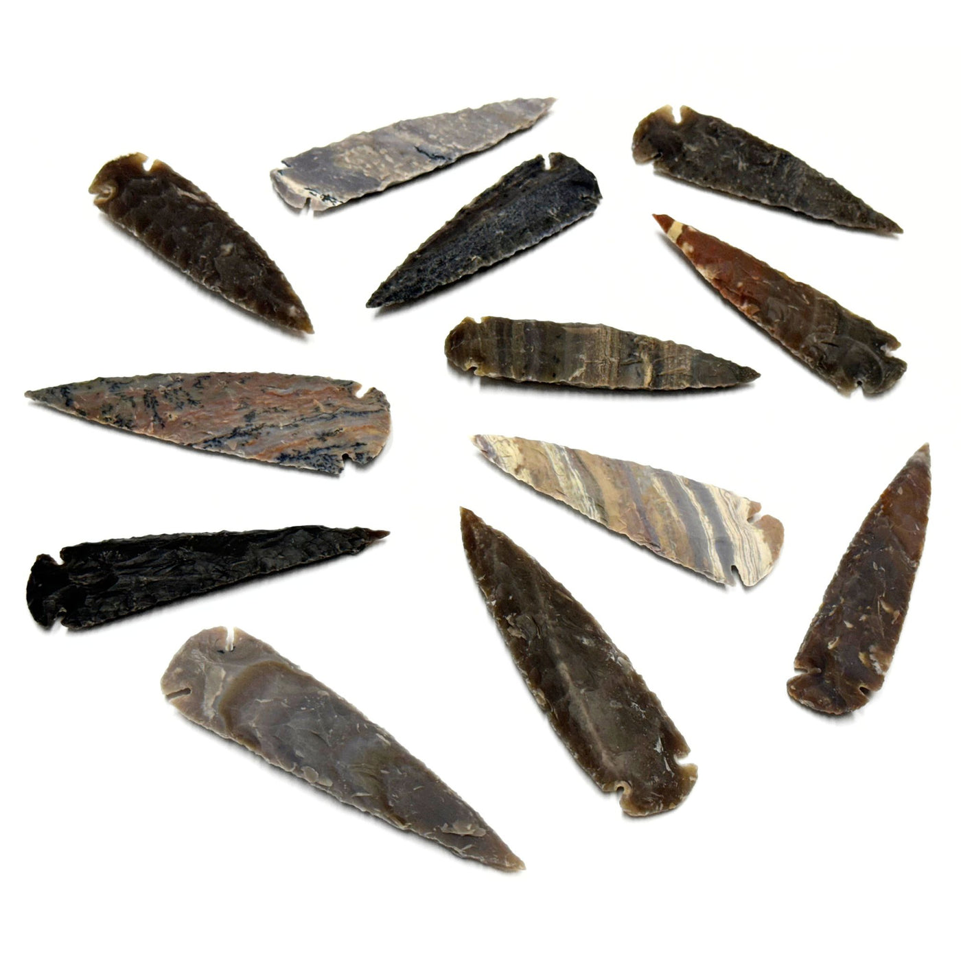 Hand Crafted Agate Arrowheads - Traditional Bow Making Arrowheads ...