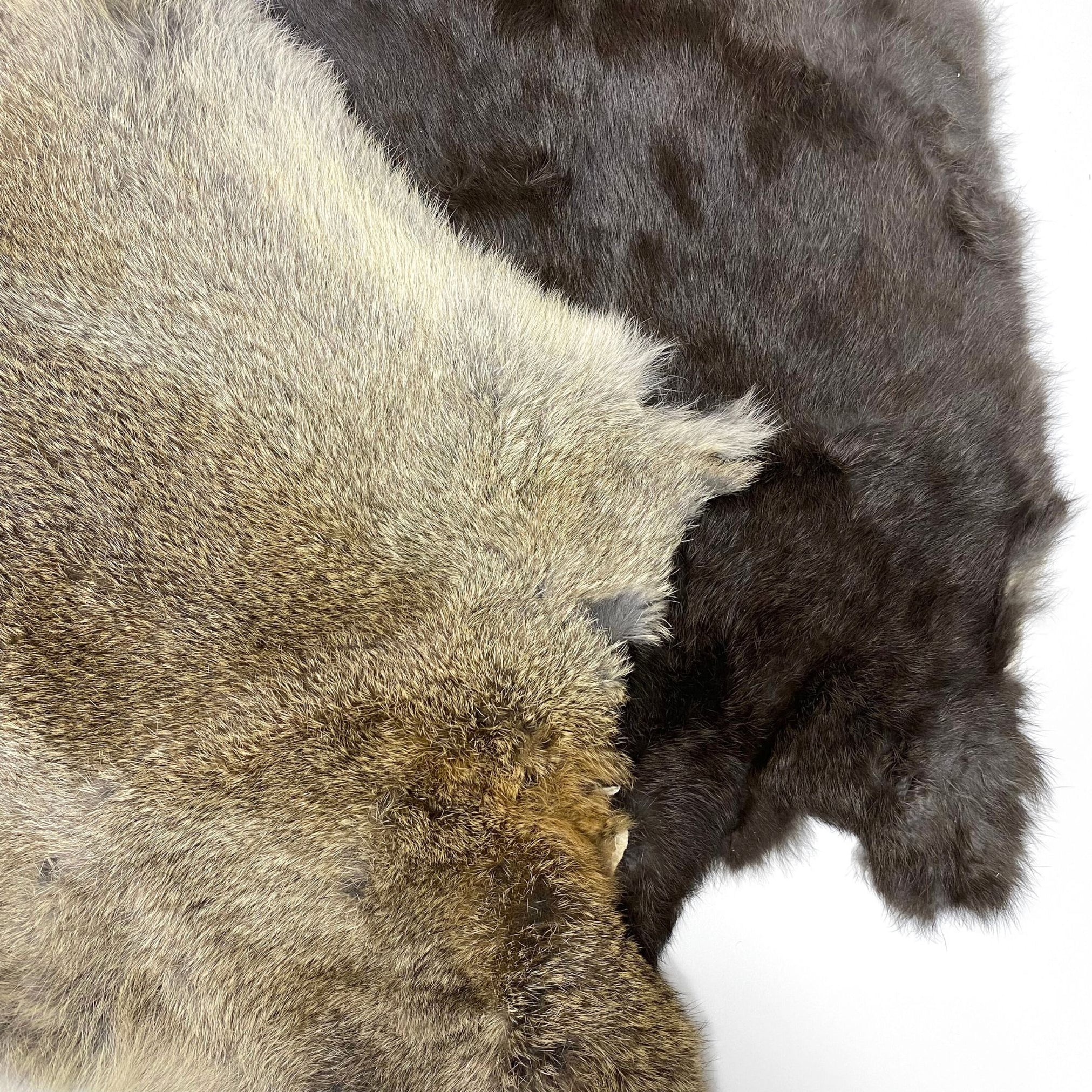 Genuine Natural Tanned Rabbit Skin Fur Pelt — Leather Unlimited