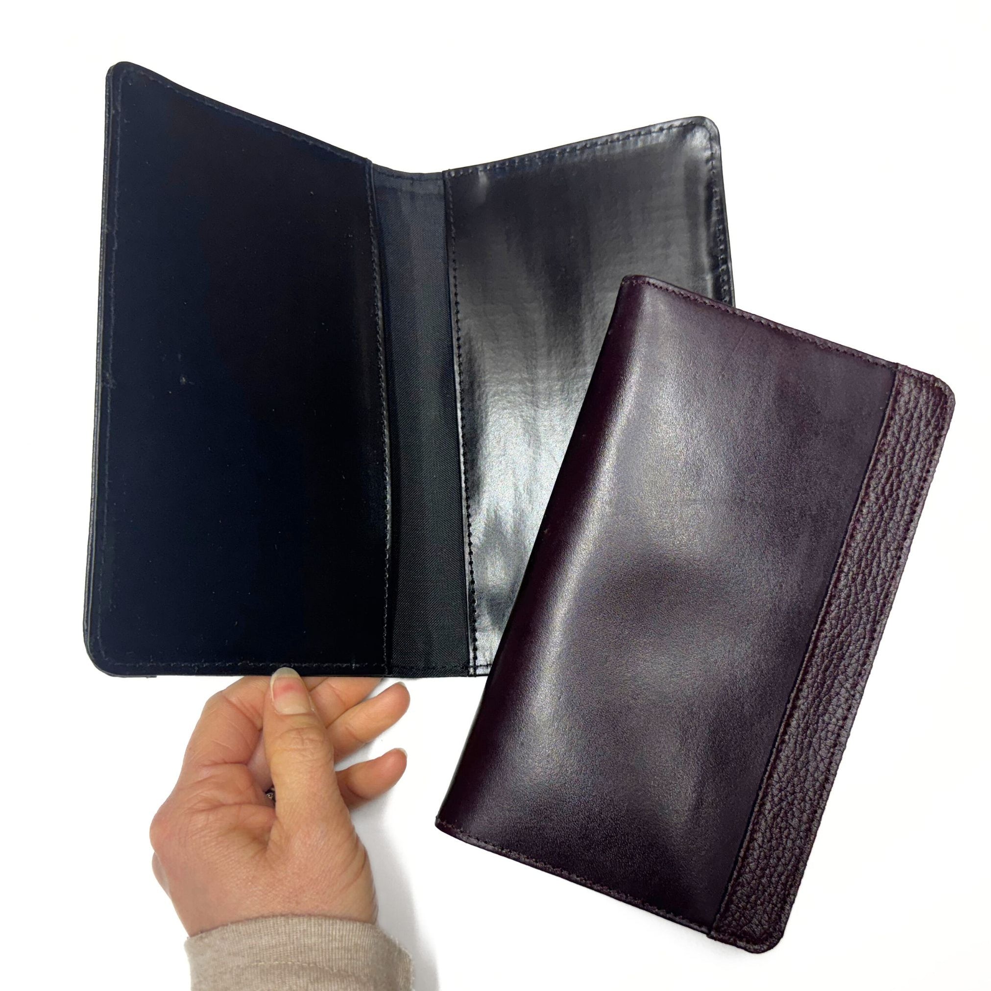 Leather Pocket Secretary - Travel Document Organizer - Notepad or Diar ...