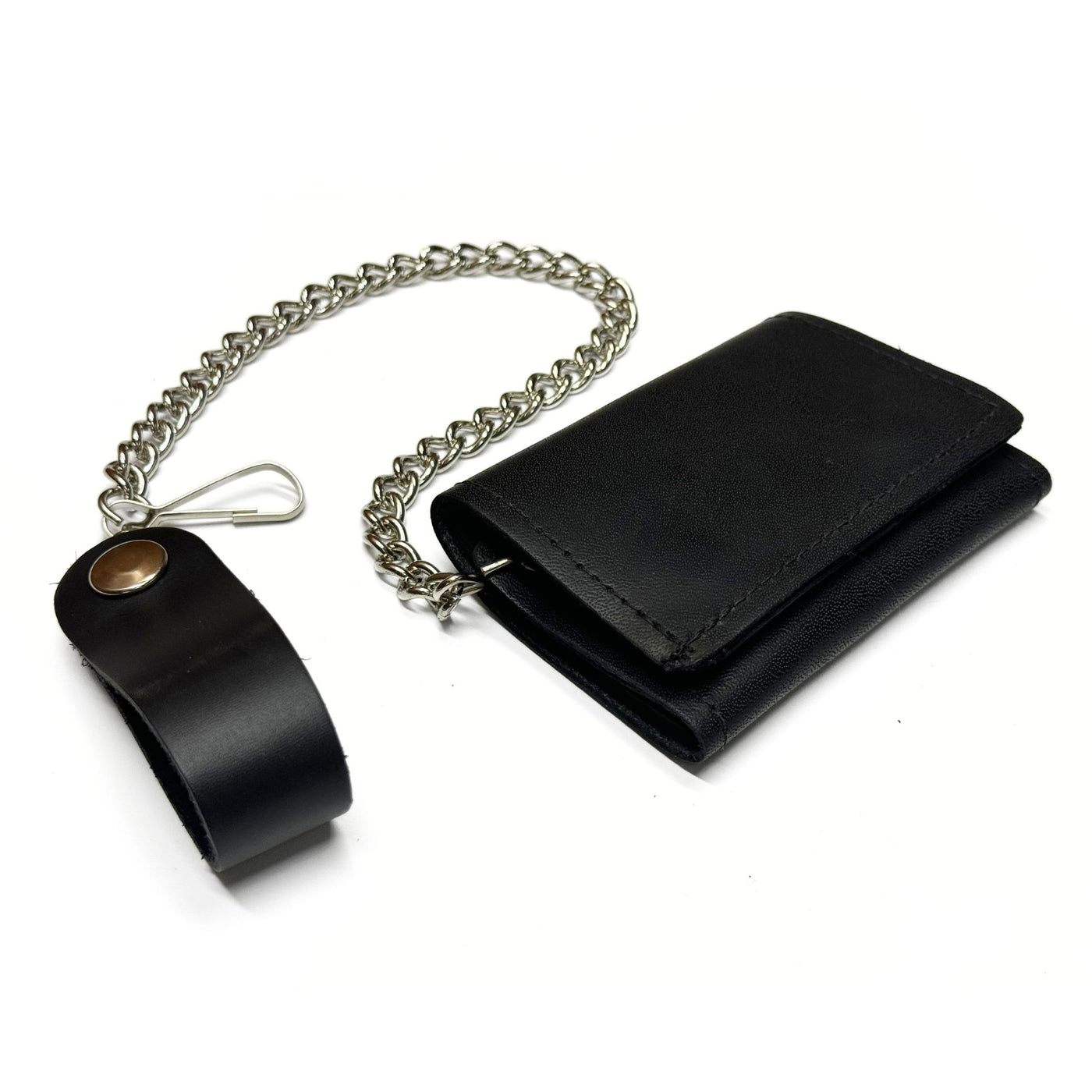 Trifold Trucker Wallet with Chain — Leather Unlimited