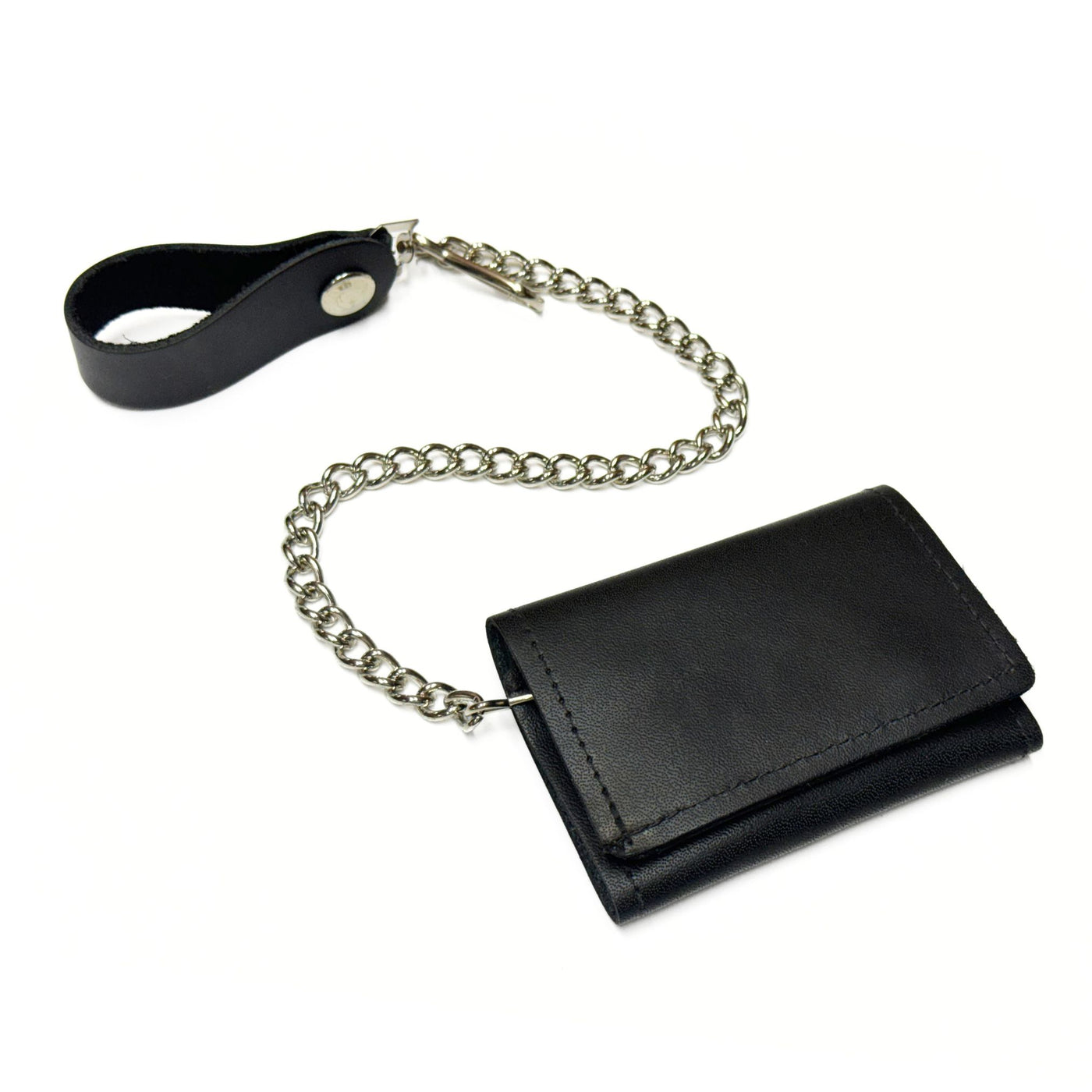Trifold Trucker Wallet with Chain — Leather Unlimited