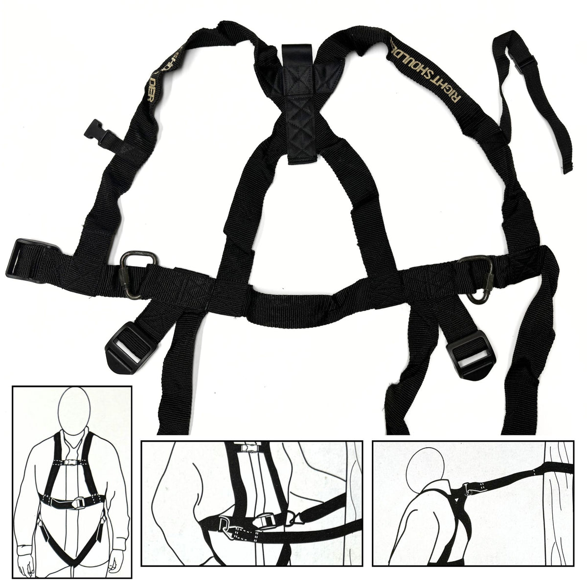 4-Point Full Body Safety Harness - Hunting Tree Stand Accessory ...