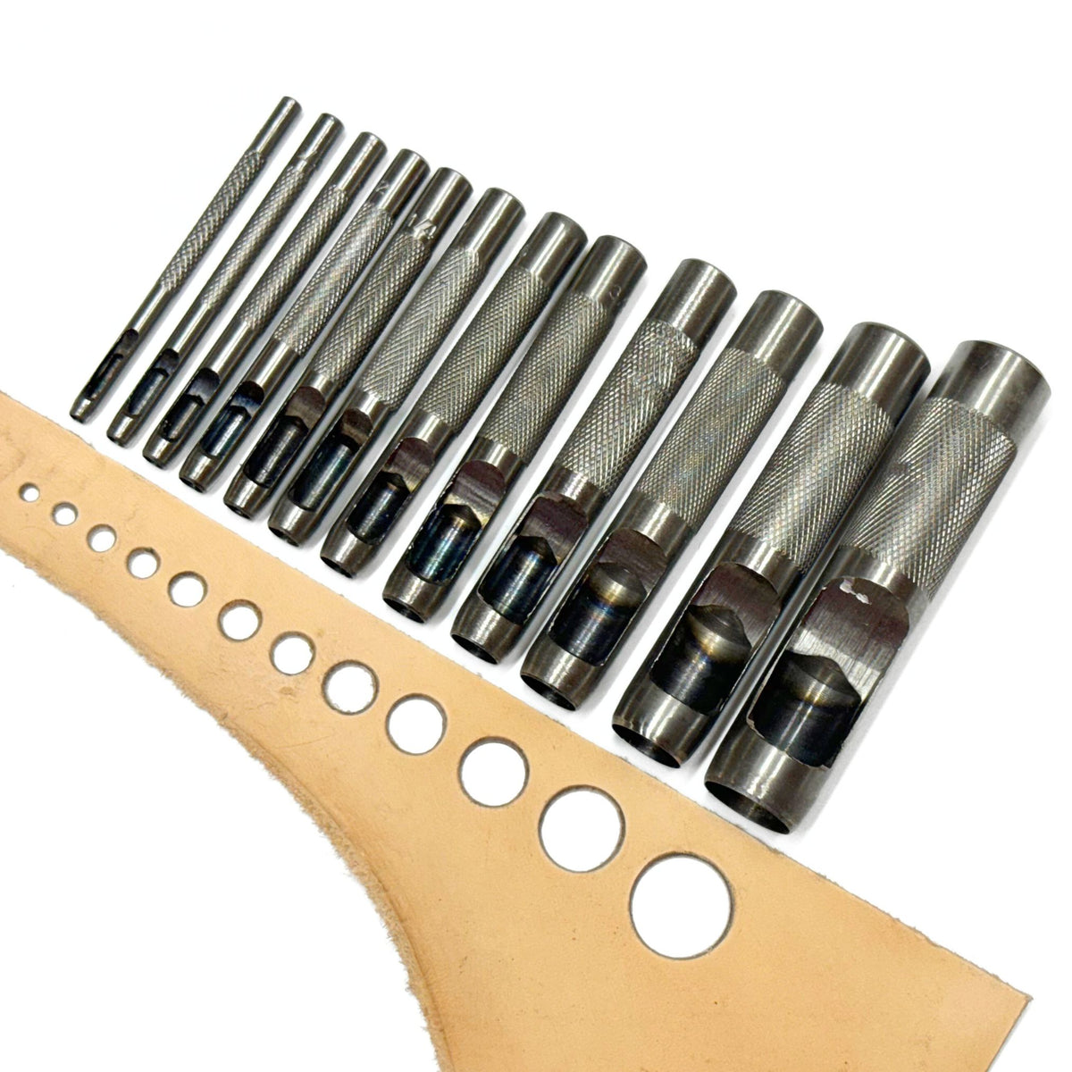 High Carbon Steel Drive Punch 12 Piece Leather Craft Tool Set — Leather ...