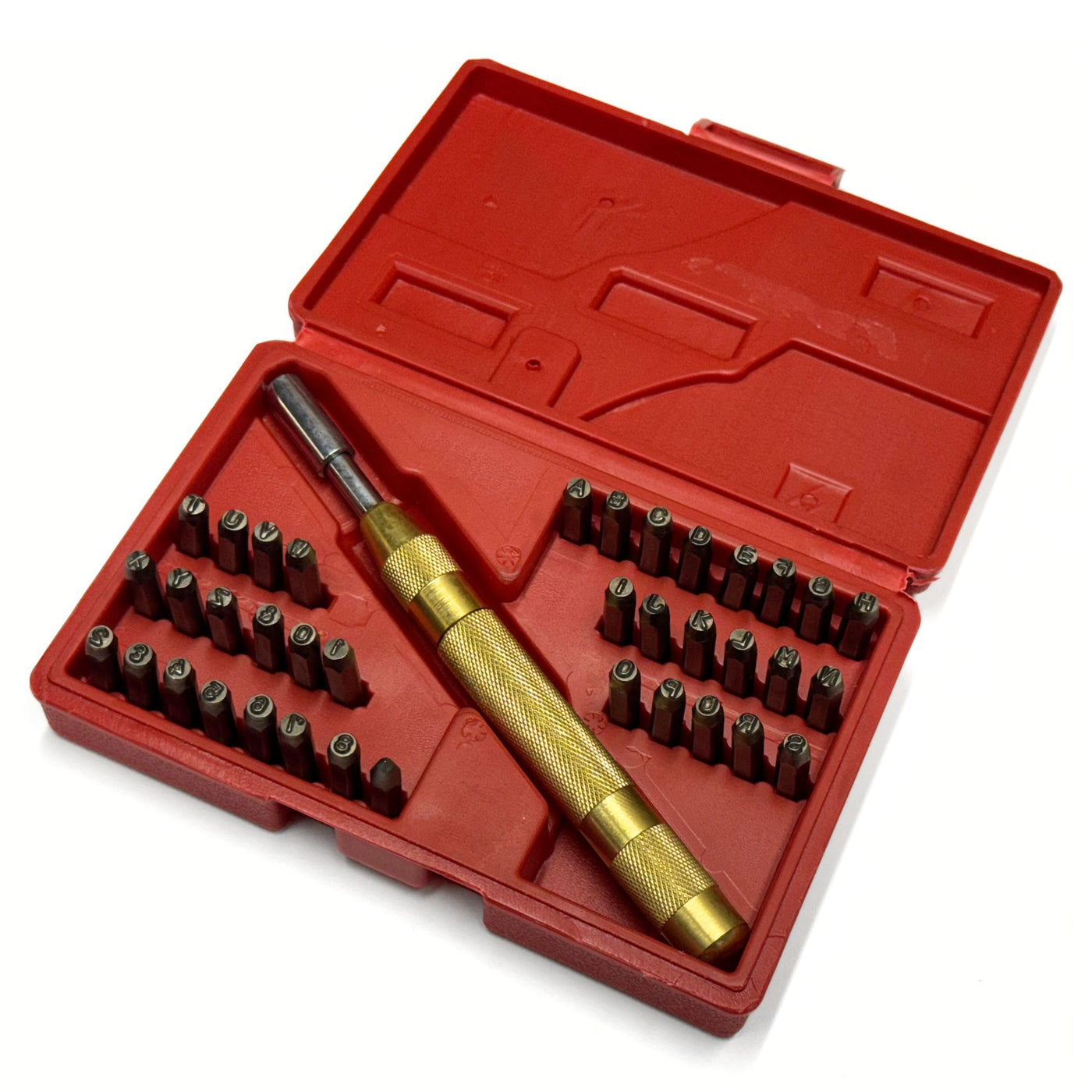 1/8" Steel Letter & Number Stamp Set with Automatic Punch - Personaliz ...
