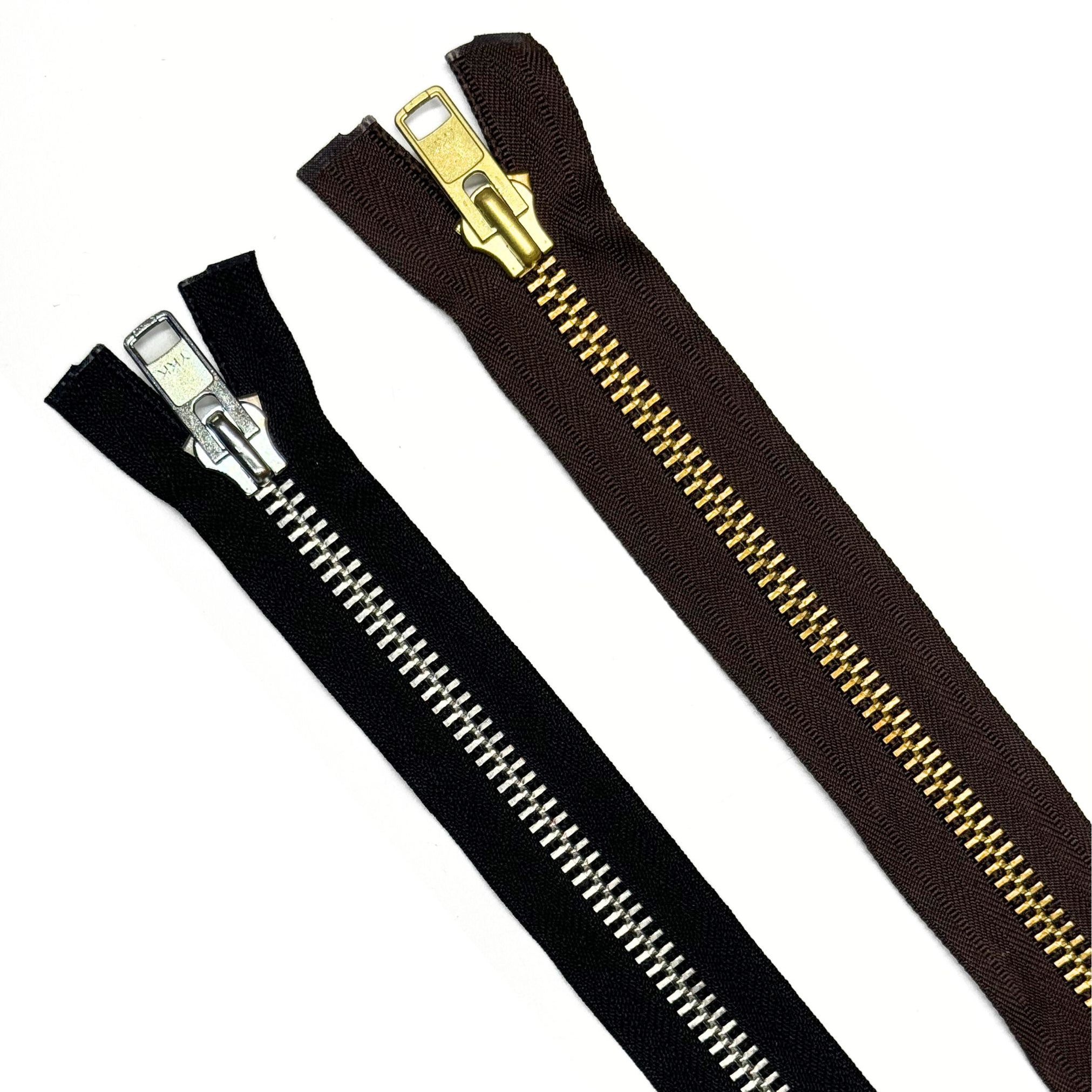 Heavy Duty Separating Zippers for Motorcycle Jackets & Chaps - Black ...