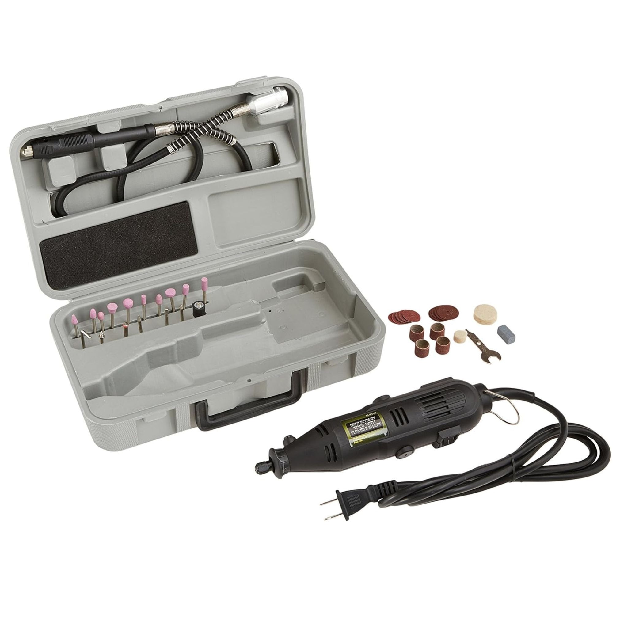 40 Piece Rotary Tool Set - 110V Handheld Rotary Tool with Flexible Sha ...