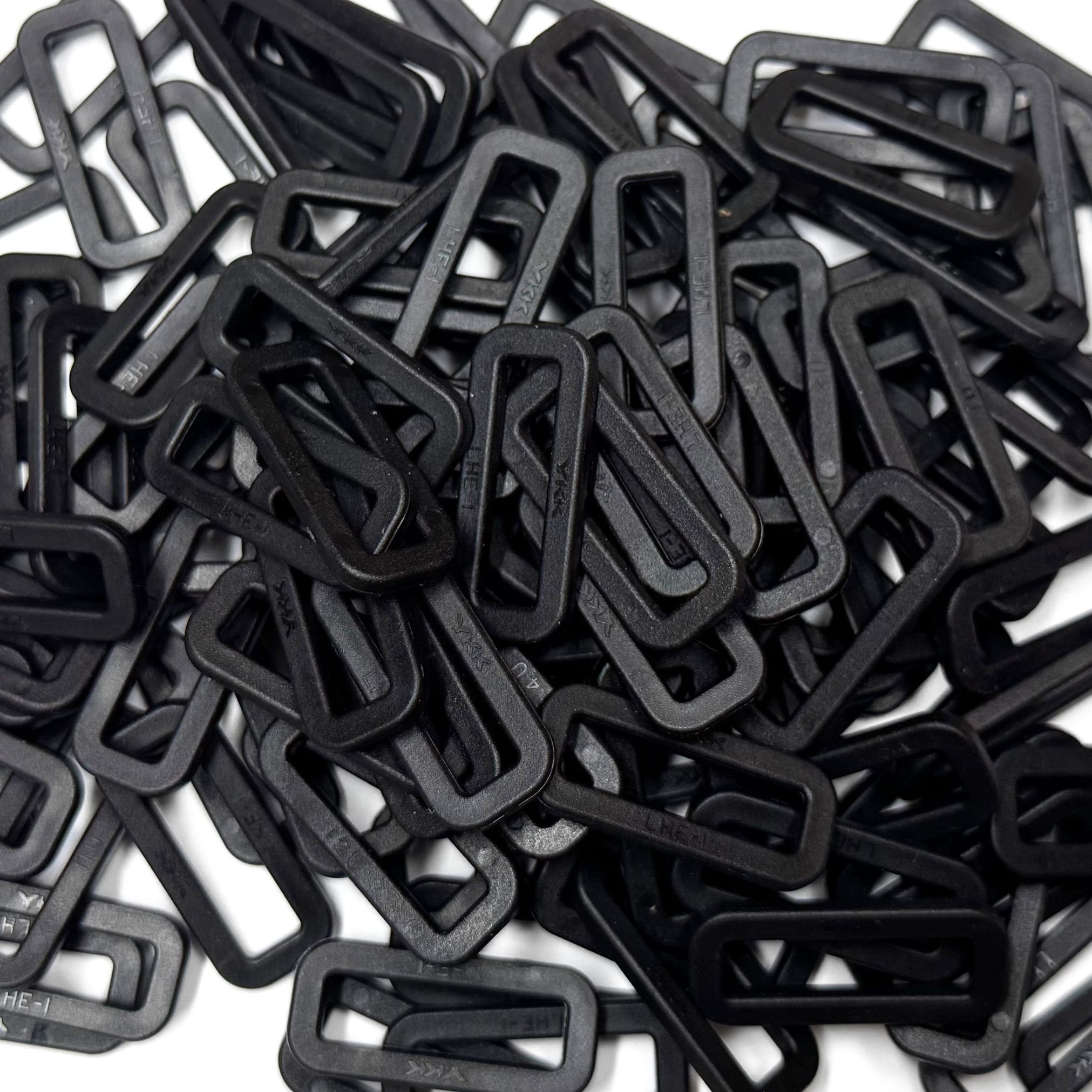 1" Square Ring Slot - Black Nylon Hardware - 100 Pack — Leather Unlimited