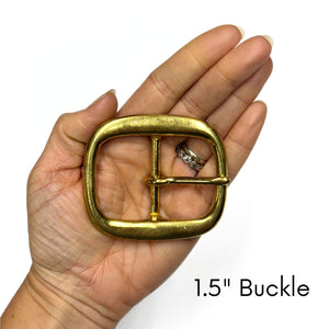 4 Pack Solid Brass Mechanical Belt Buckles - 1" - 1.25" - 1.5 ...