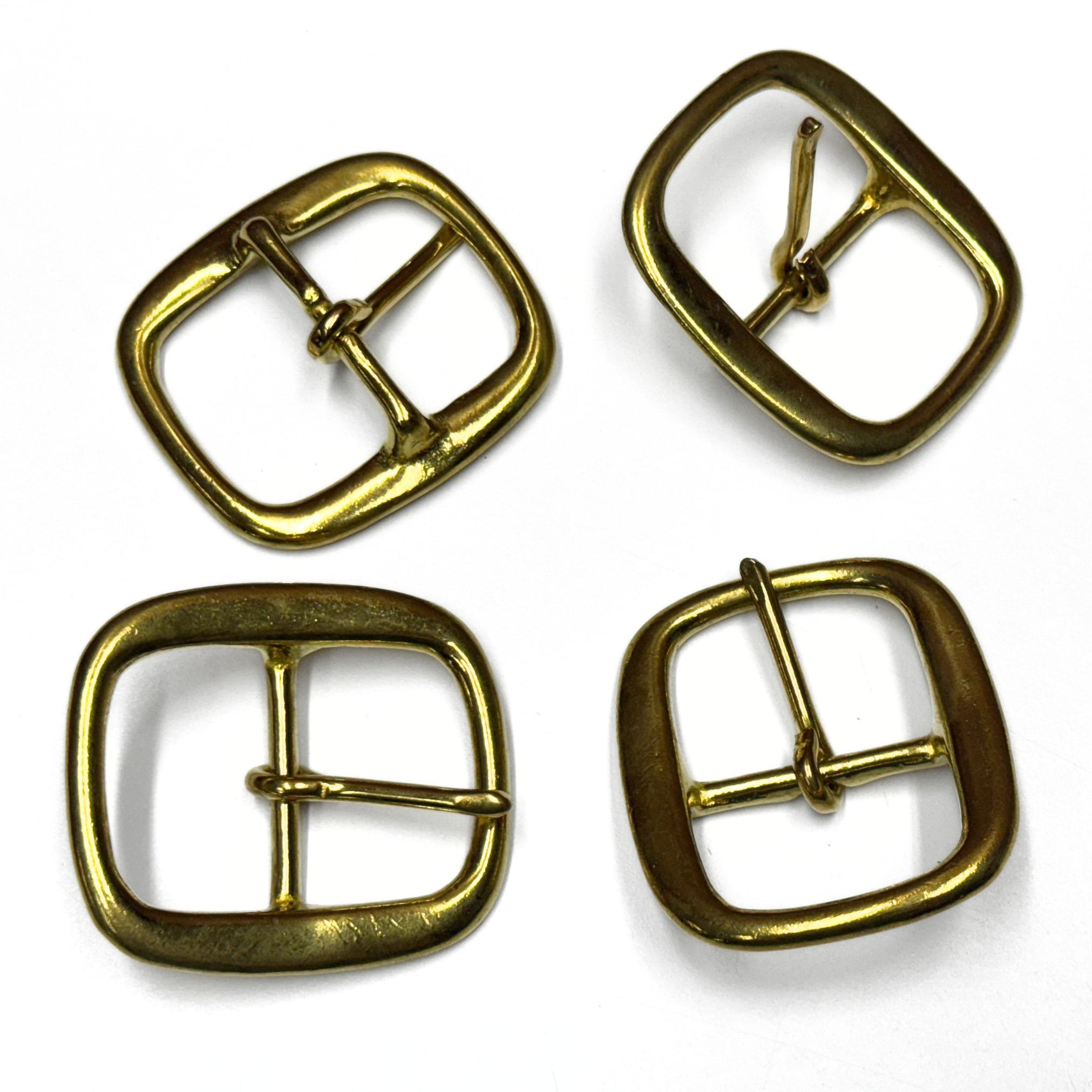 4 Pack Solid Brass Mechanical Belt Buckles - 1" - 1.25" - 1.5 ...