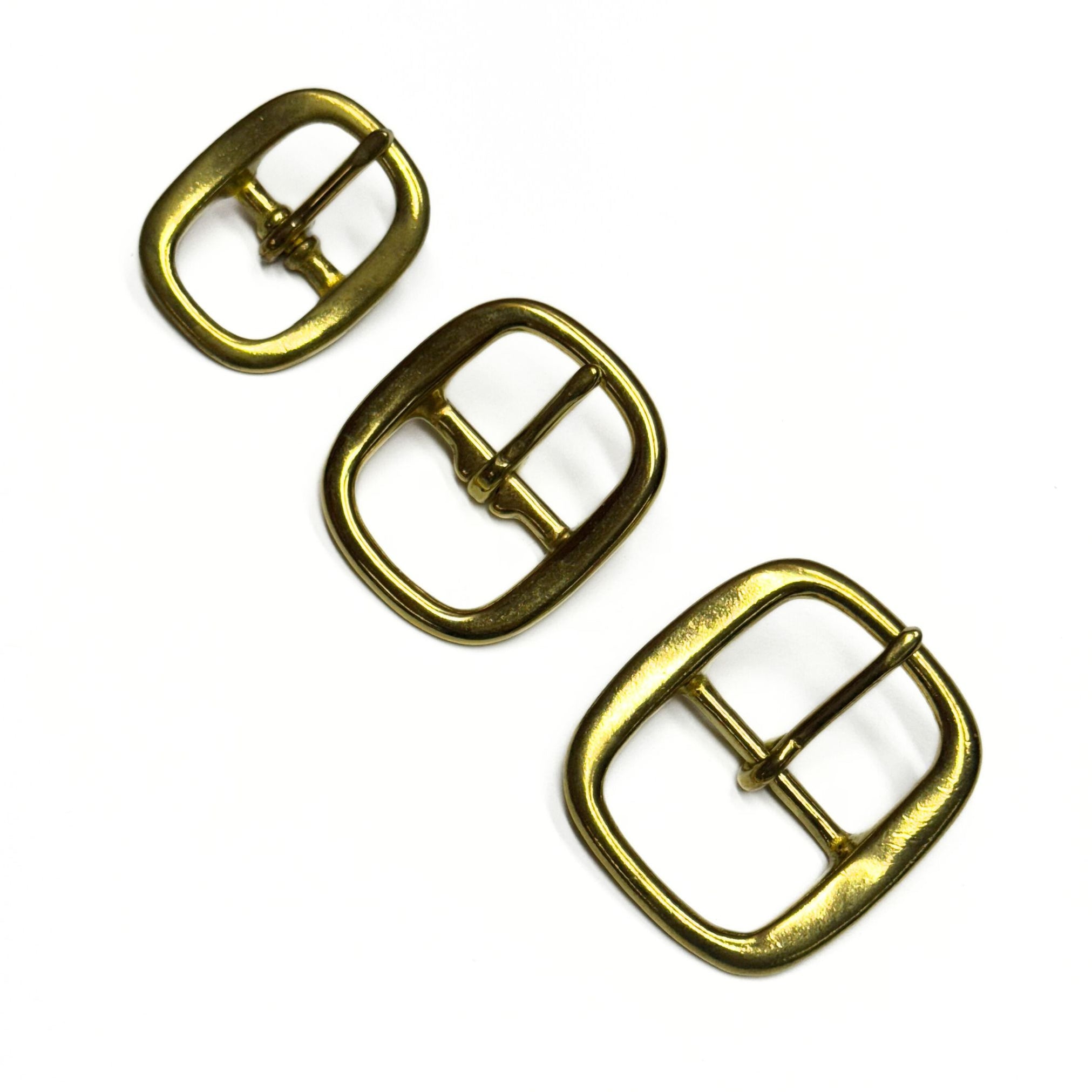 4 Pack Solid Brass Mechanical Belt Buckles - 1" - 1.25" - 1.5 ...