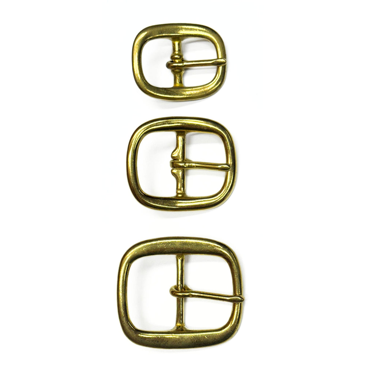 4 Pack Solid Brass Mechanical Belt Buckles - 1" - 1.25" - 1.5 ...