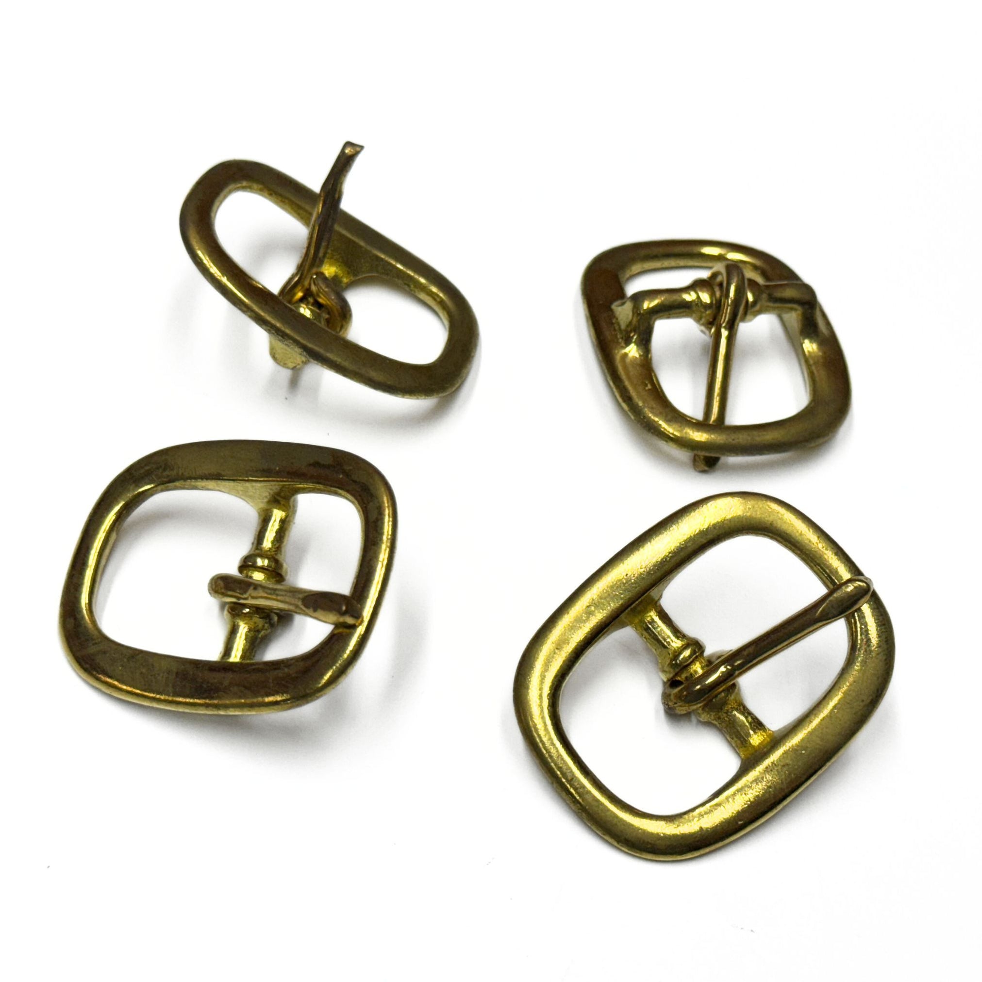 4 Pack Solid Brass Mechanical Belt Buckles - 1" - 1.25" - 1.5 ...