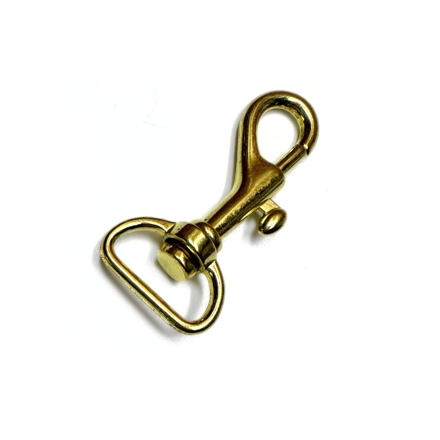 Brass Plated Snap Hook Rounded Rectangle Ring - 0.75" x 1.75" — Leather ...