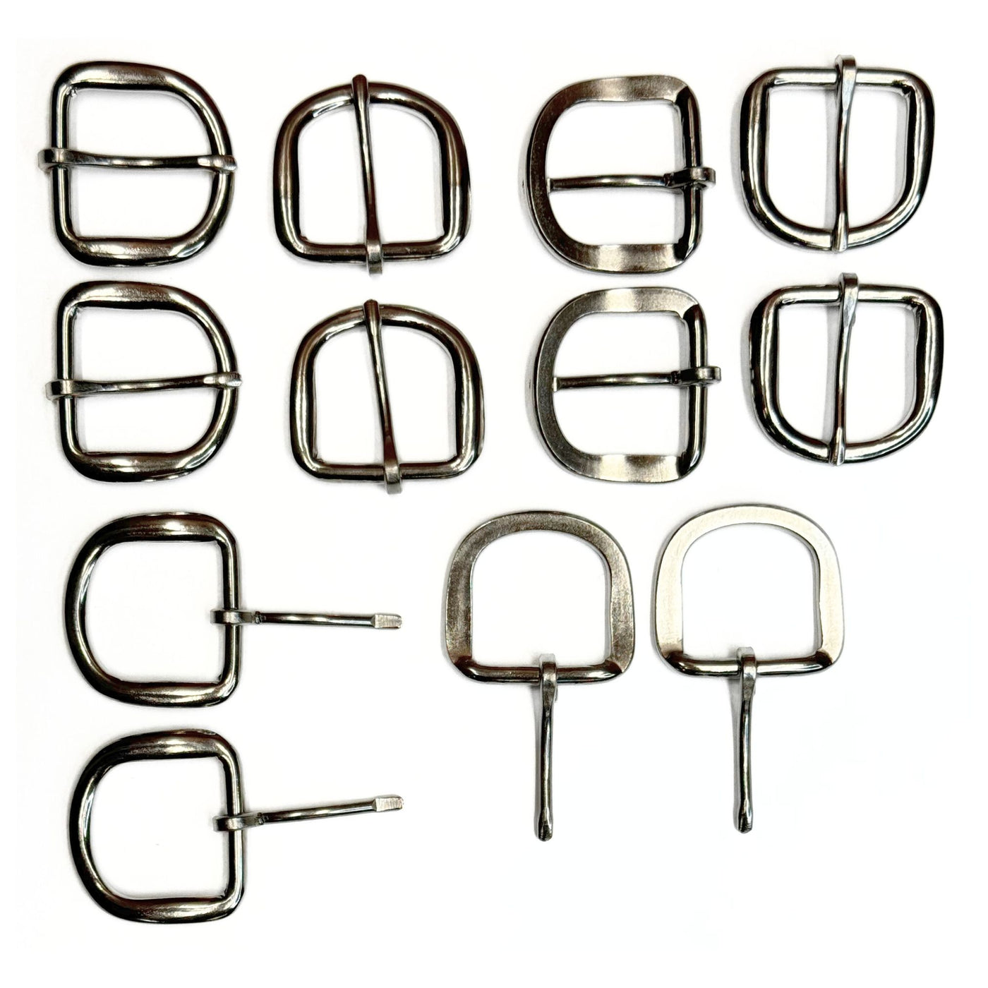 12 pack Economy Nickle Rounded Belt Buckles - 1.25" or 1" — Leather ...