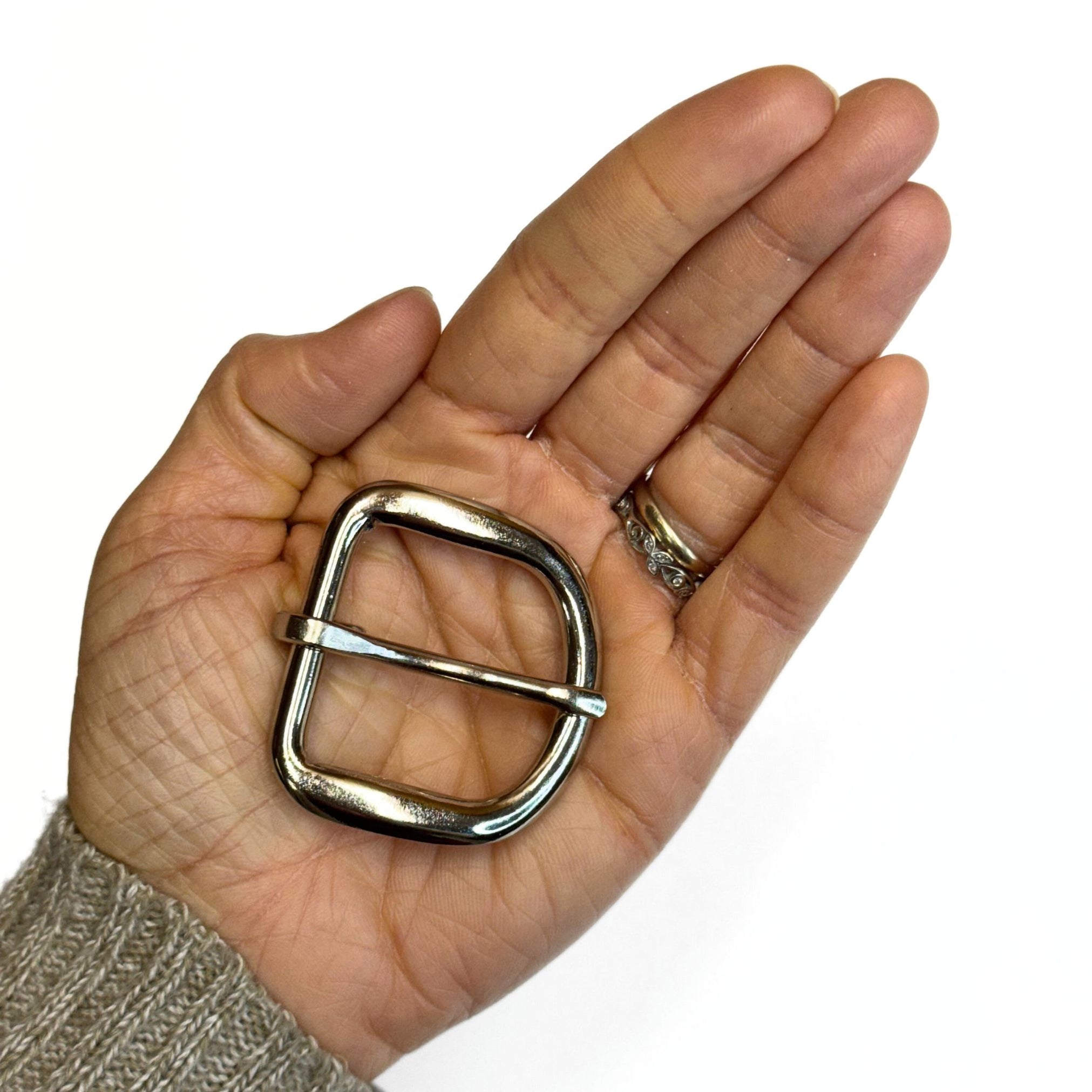 12 pack Economy Nickle Rounded Belt Buckles - 1.25" or 1" — Leather ...