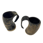 Authentic Natural Buffalo Horn Mug - 4 inch Viking Drinking Grog ...