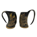 Authentic Natural Buffalo Horn Mug - 4 inch Viking Drinking Grog ...