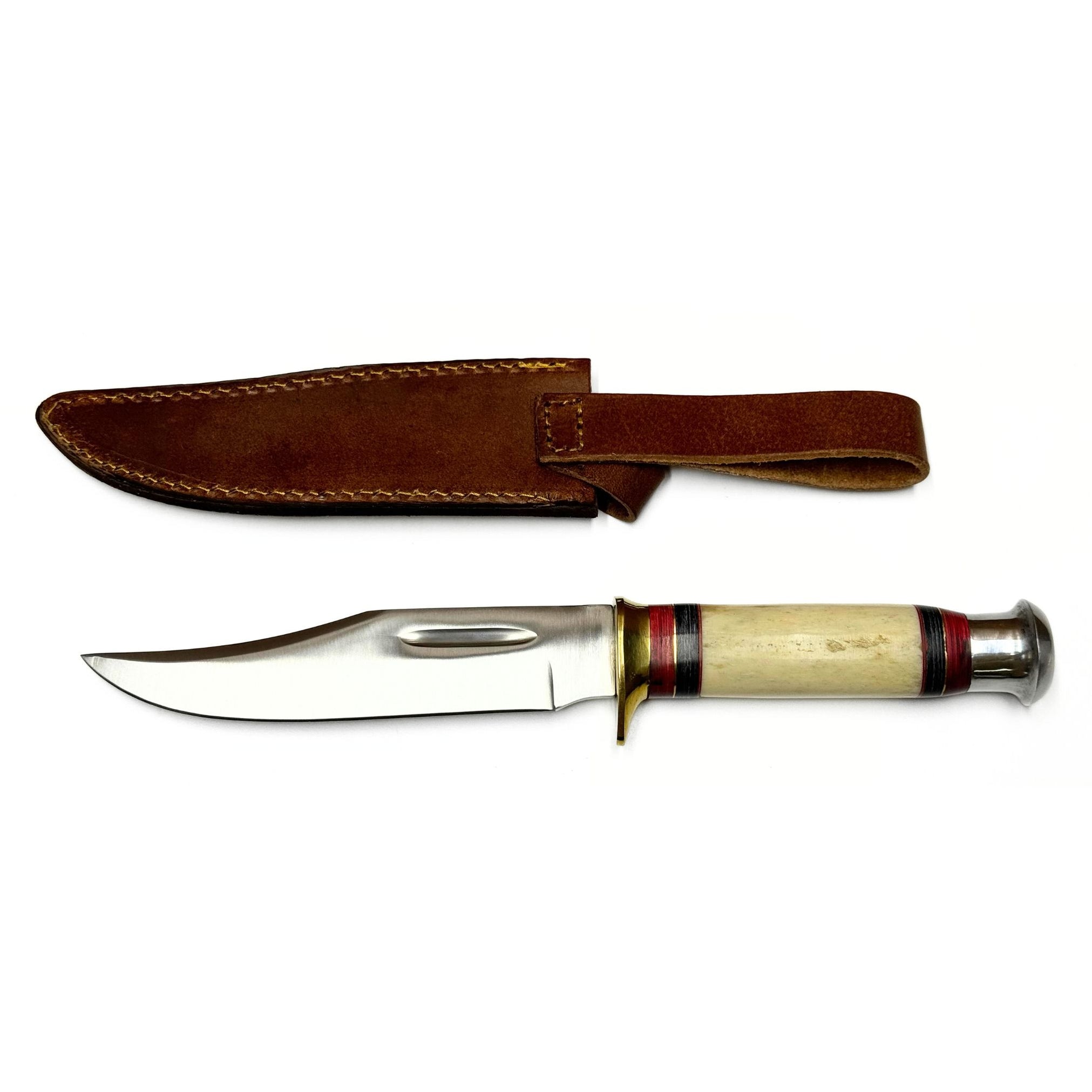 Silver Night Clip Point Hunter Knife — Leather Unlimited