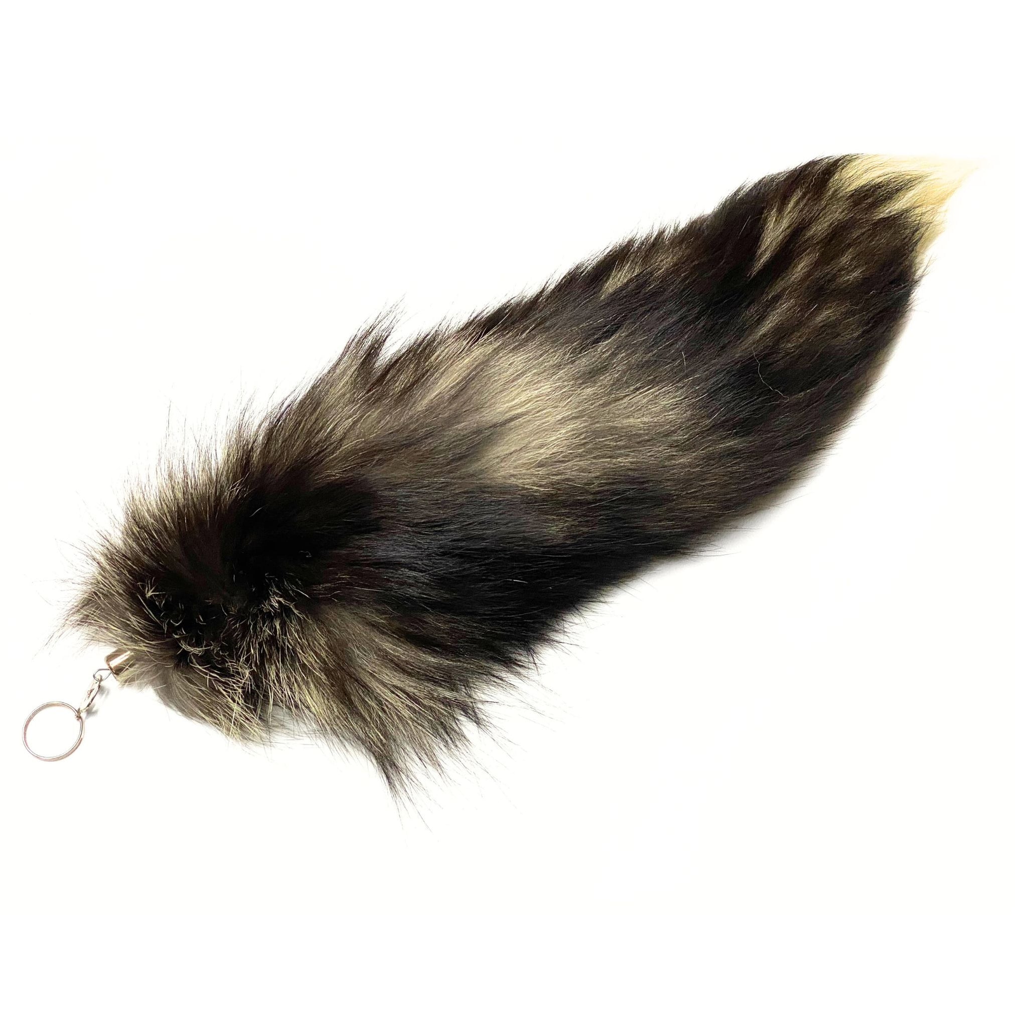 Authentic Large Silver Fox Tail - Genuine Fur Tail for Crafts and Cost ...