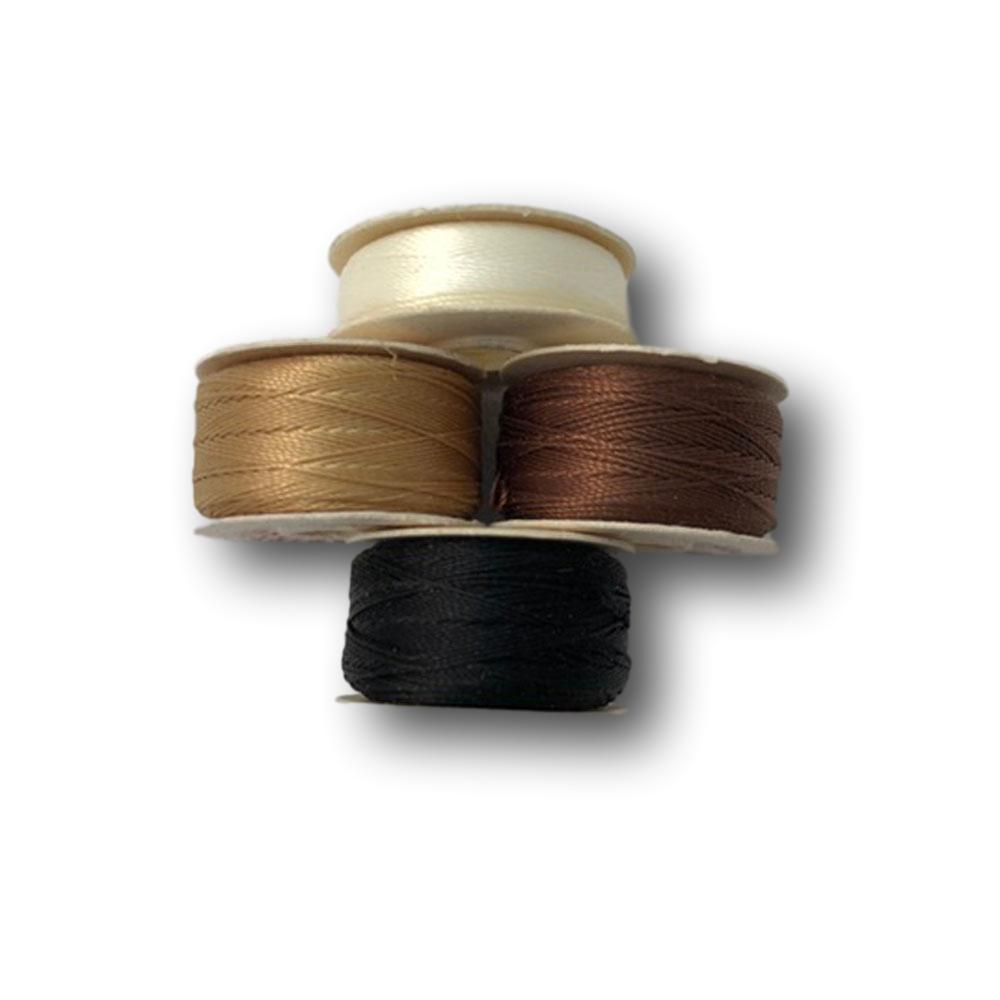 Prewound Sewing Bobbins - White - Brown - Black - Tan | Leather Unlimited