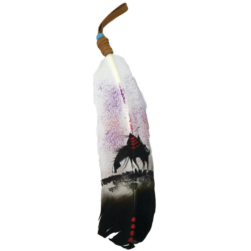 Beautiful Hand Painted Wildlife Themed Feathers — Leather Unlimited