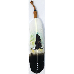 Beautiful Hand Painted Wildlife Themed Feathers — Leather Unlimited