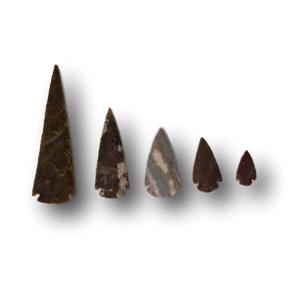 Hand Crafted Agate Arrowheads - Traditional Bow Making Arrowheads ...