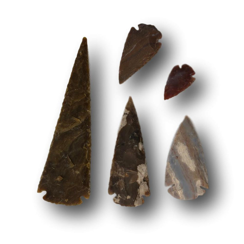Hand Crafted Agate Arrowheads - Traditional Bow Making Arrowheads ...