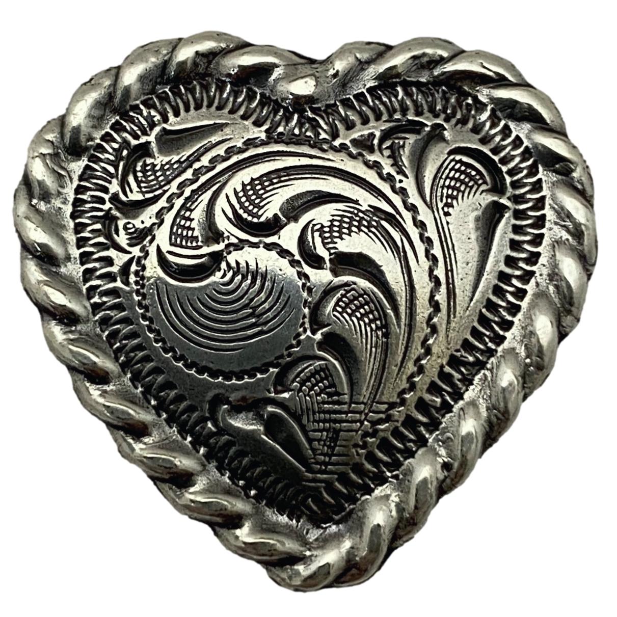 4 Pack Rope Edged Heart Shaped Screw Back Concho - 1" — Leather Unlimited