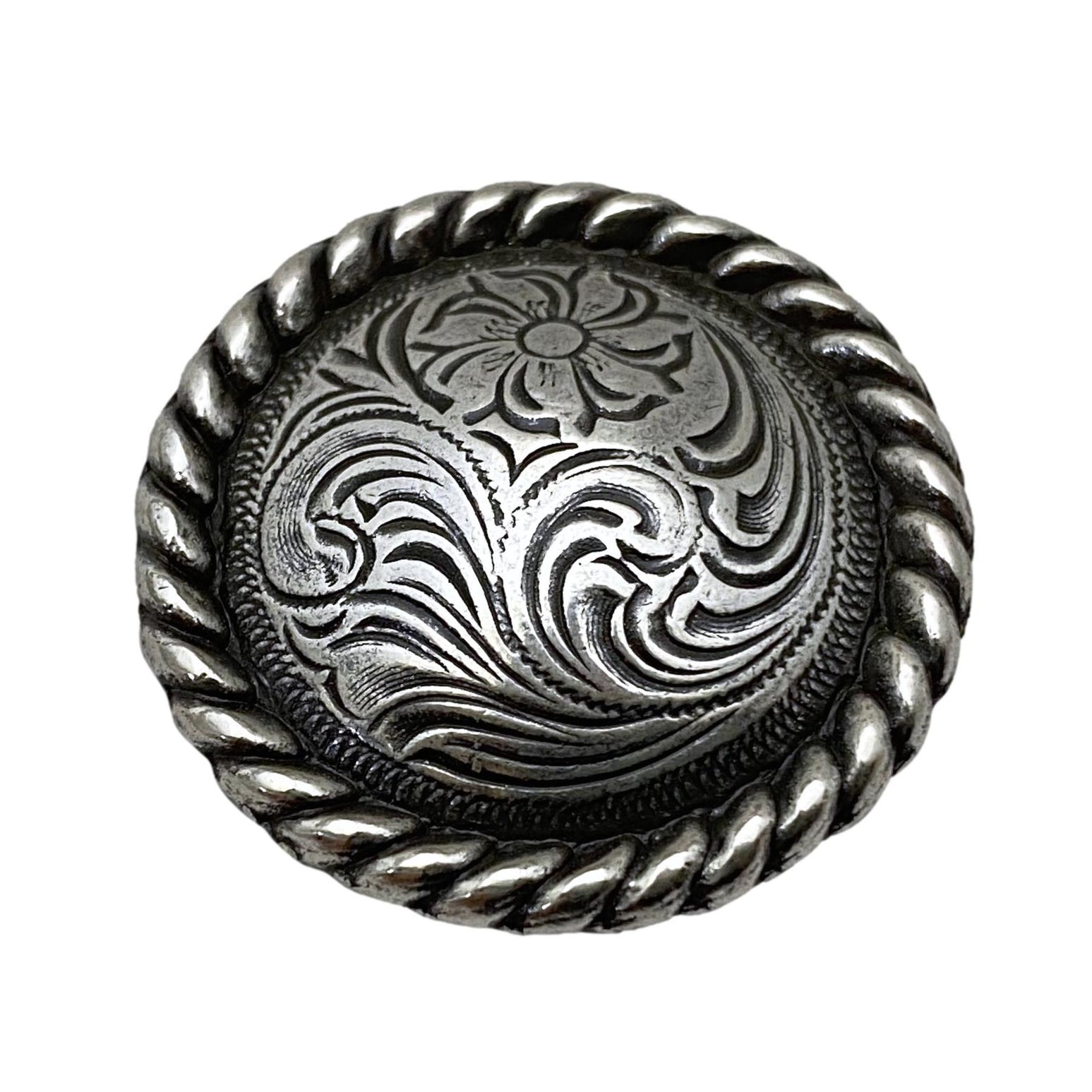 4 Pack Flower Screw Back Conchos with Braided Edge - 1 1/4" — Leather ...