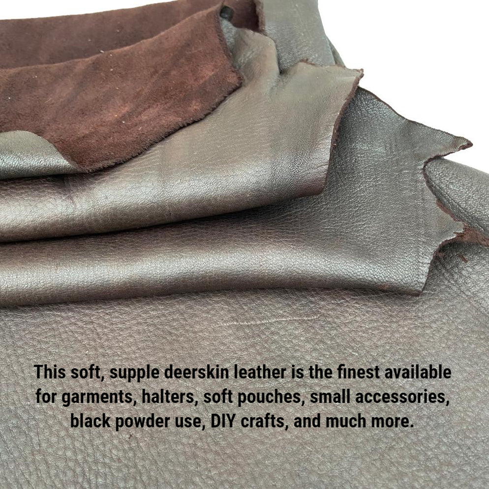 A Grade Deerskin Large Leather Hides - 2-3 oz — Leather Unlimited