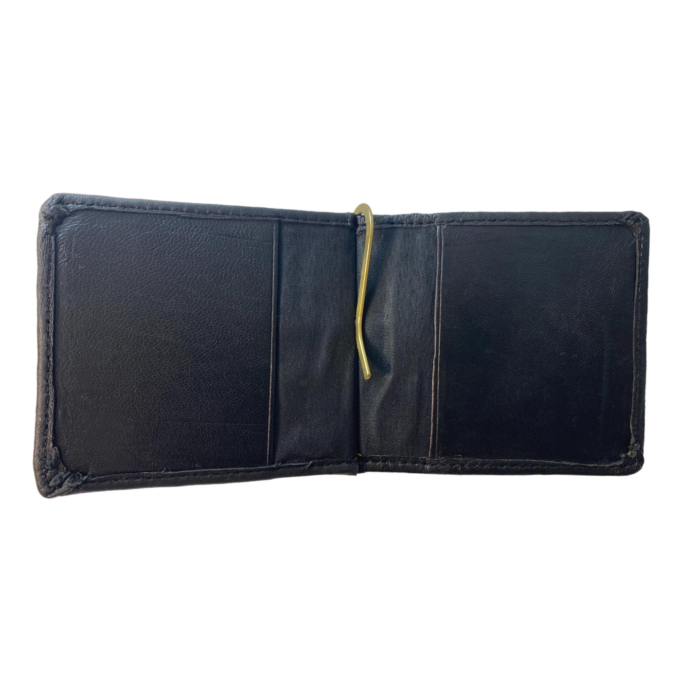 Men's Basic Black Leather Money Clip Wallet — Leather Unlimited