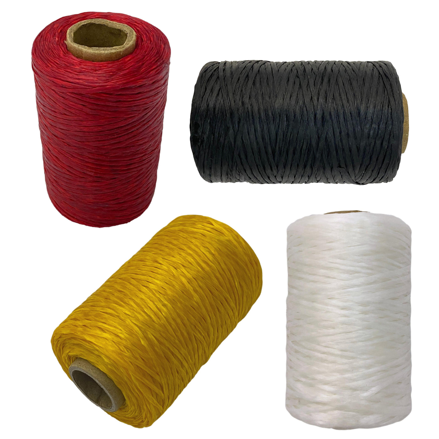 Simulated Sinew 300 Yard Spools - Red - Yellow - White - Black - Leath ...