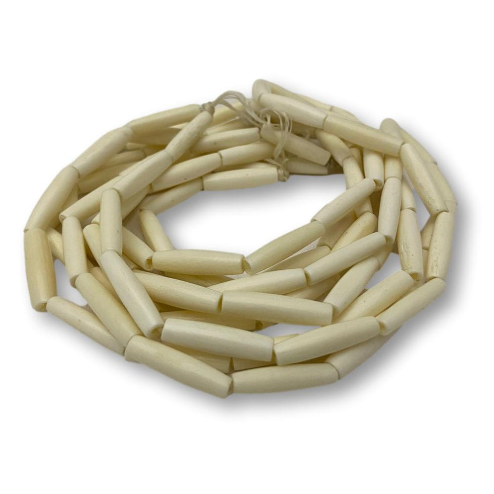 Hair Pipe Bone Beads - Black, Brown, White - Native American Style Bon ...