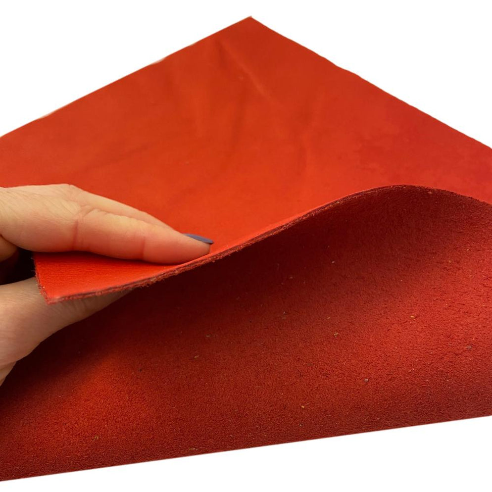 Red Upholstery Crust Leather - Large Full Hides - Extra Large Full Hid ...